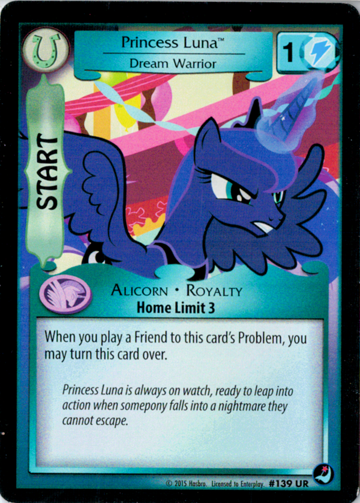 MLP CCG High Magic 139 UR Princess Luna, Dream Warrior – Pack Breakers