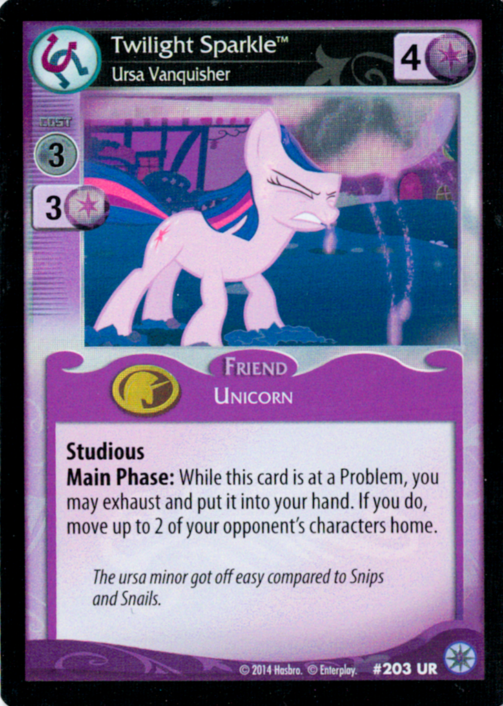 MLP CCG Premiere #203 UR Twilight Sparkle, Ursa Vanquisher – Pack Breakers