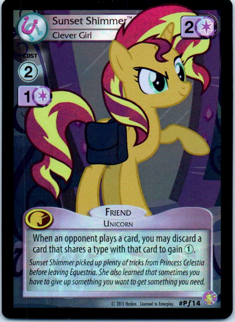 MLP CCG Absolute Discord PF14 Sunset Shimmer Clever Girl – Pack Breakers