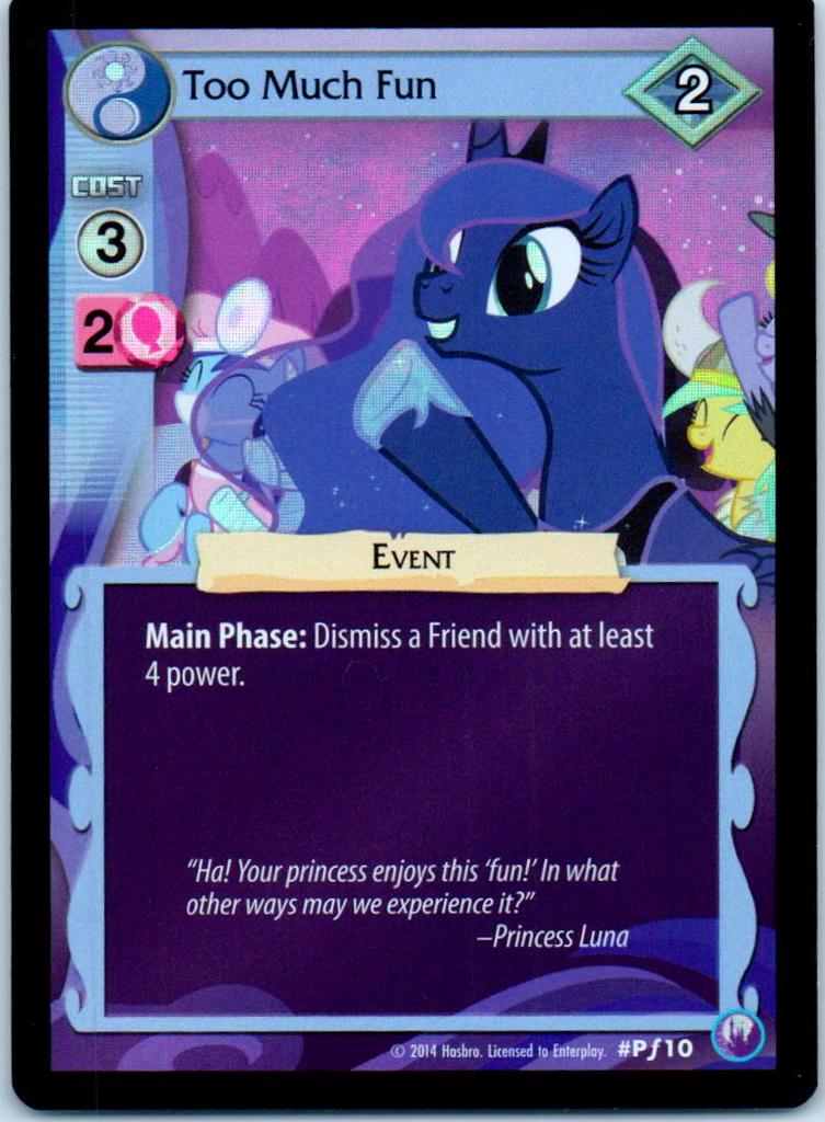 MLP CCG Canterlot Nights PF10 Too Much Fun – Pack Breakers
