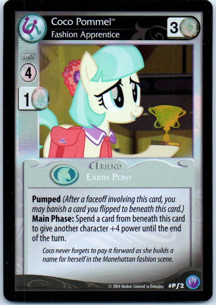 MLP CCG Canterlot Nights PF2 Coco Pommel Fashion Apprentice – Pack Breakers