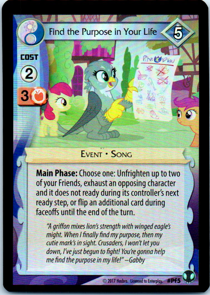 MLP CCG DoE PF5 Find the Purpose in Your Life – Pack Breakers