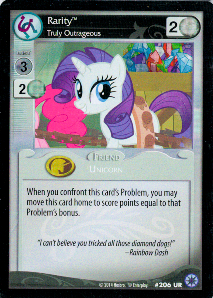 MLP CCG Premiere #206 UR Rarity, Truly Outrageous – Pack Breakers