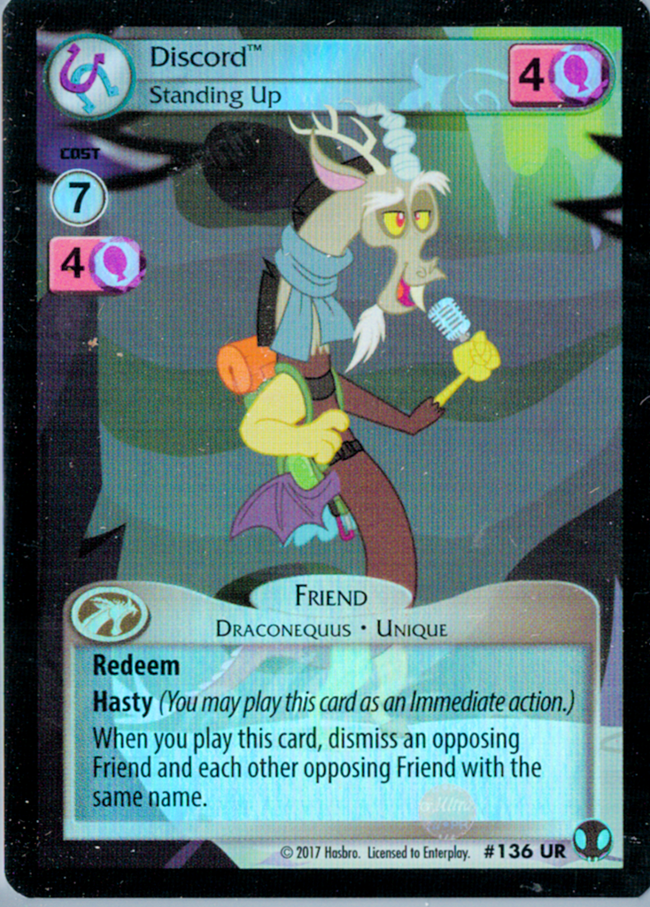 MLP CCG DoE #136 UR Discord, Standing Up – Pack Breakers
